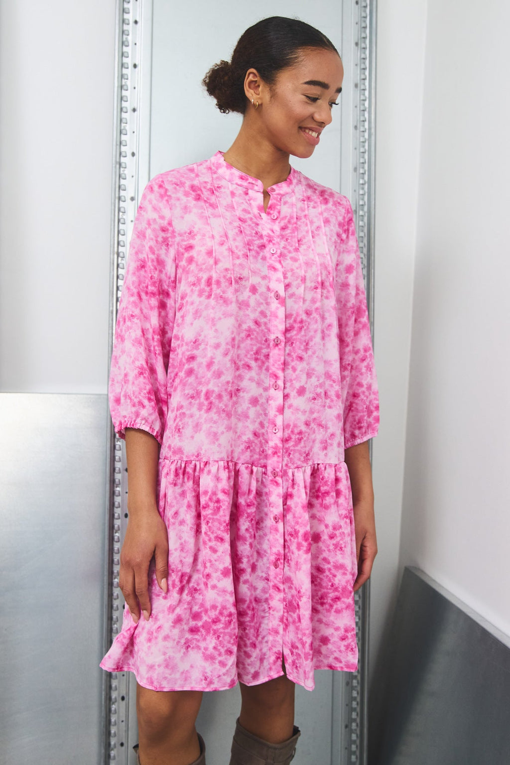 Imogene Dress Trudy Pink Print – Noellafashion.com